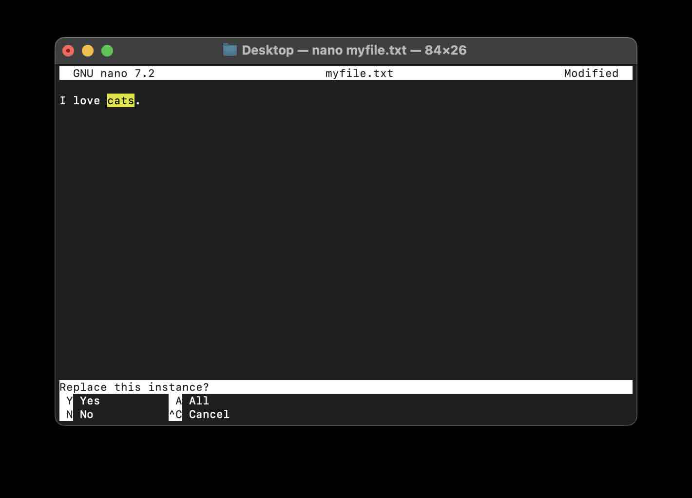 Perform Find And Replace In Nano Text Editor Code2care